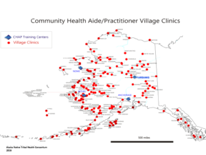 Map of Village Clinics | CHAP Alaska